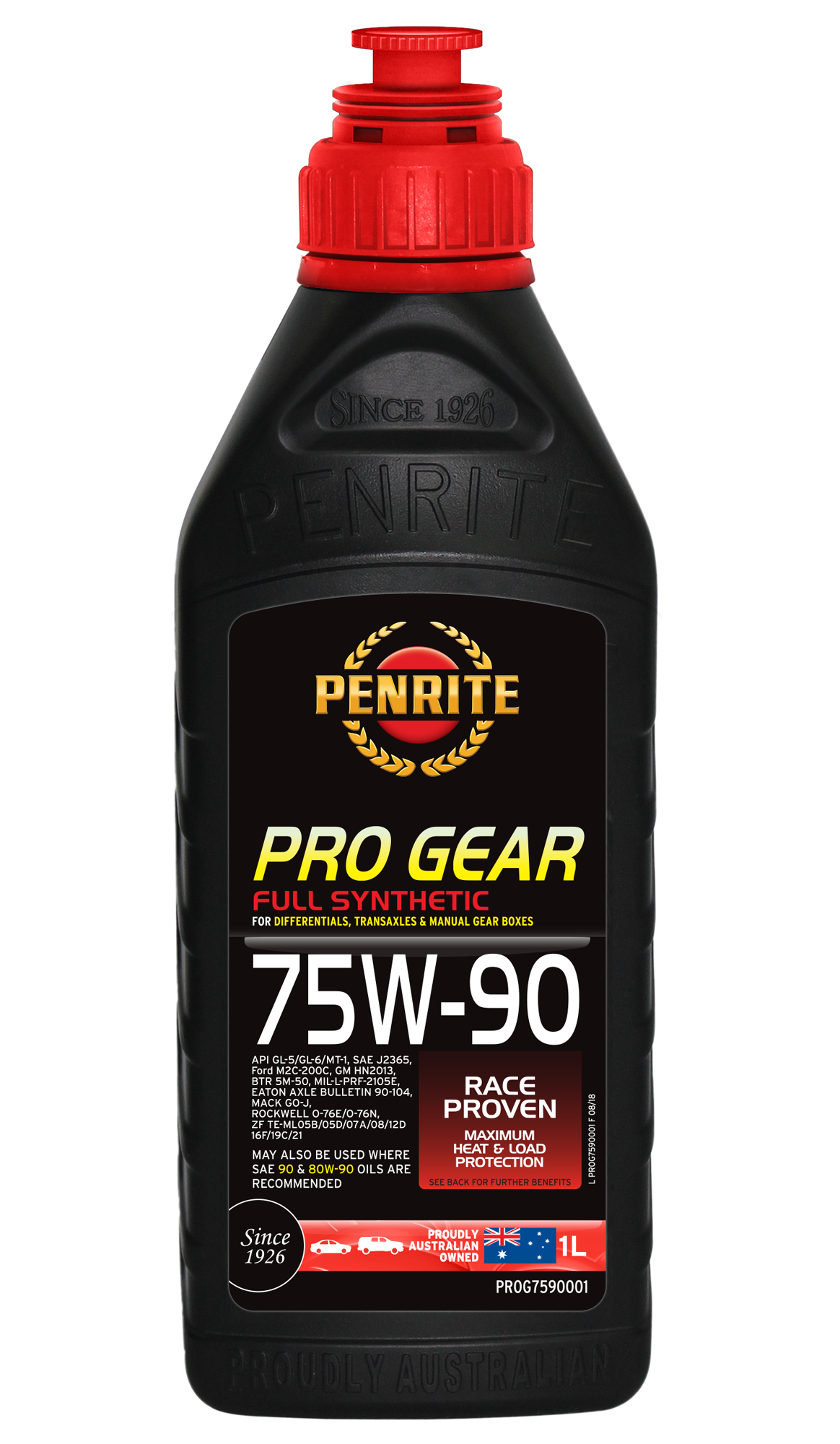 Penrite Pro Gear 75W-90 – 100% PAO Ester Full Synthetic Gear Oil ...